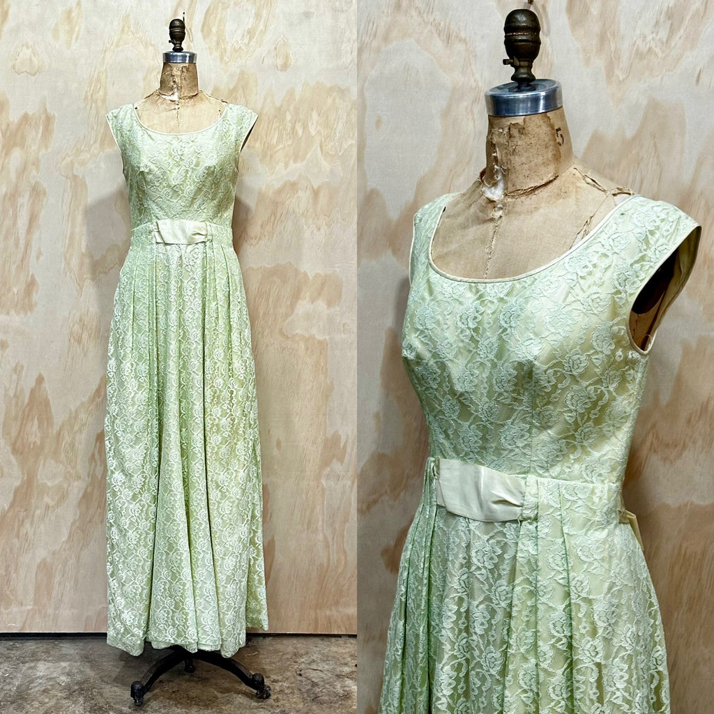 Vintage 1960's Lime Floral Evening Gown – Mintage Vintage